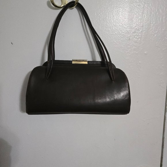 DOFAN | Bags | Vintage Dofan Of Paris Brown Leather Purse Kelly Bag ...